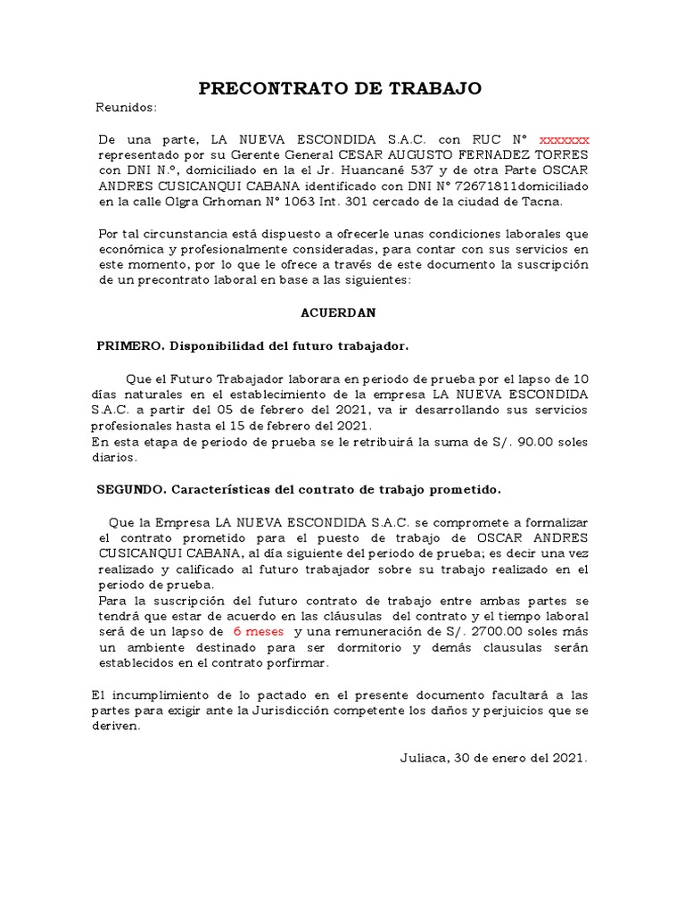 TEMA 3. CONTRATO DE TRABAJO 1. PRECONTRATO TEMA 3. CONTRATO DE TRABAJO 1. PRECONTRATO