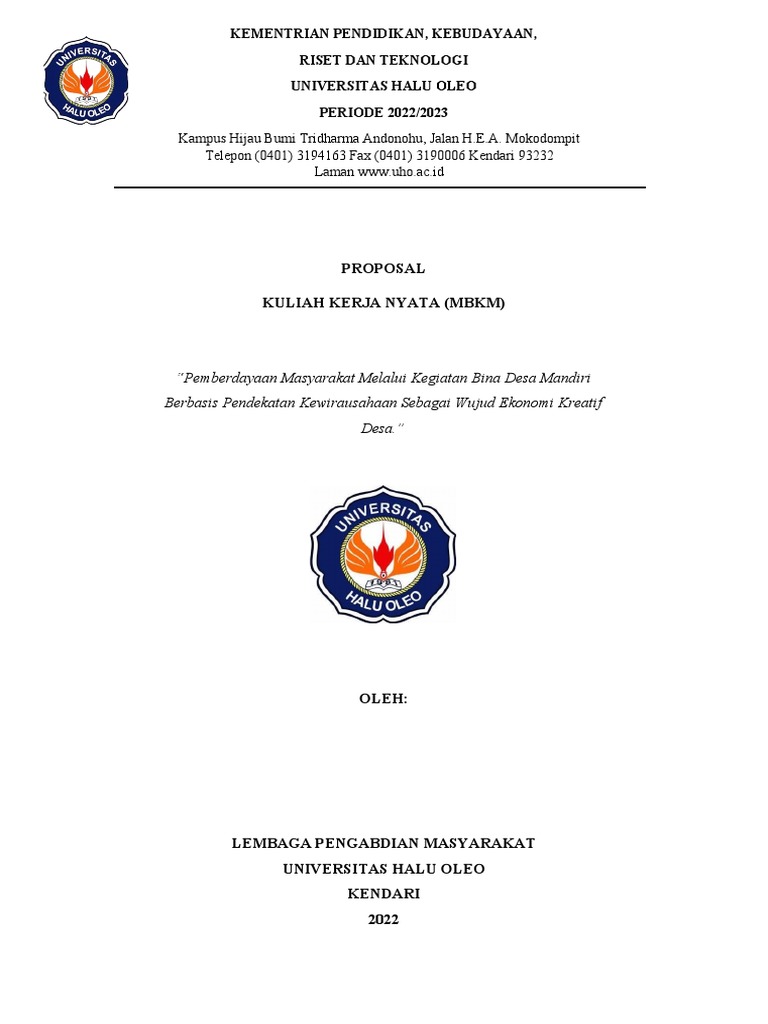 PROPOSAL KKN MBKM 202w | PDF