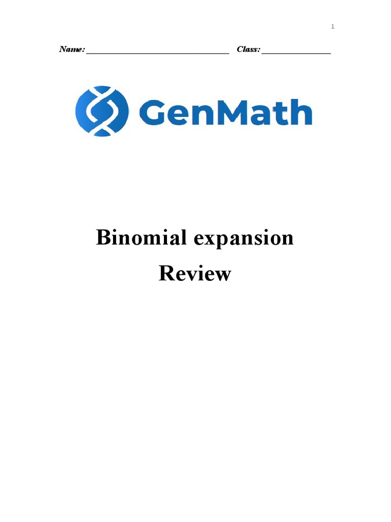 Binomial Expansion - Review | PDF | Mathematics | Mathematical Analysis