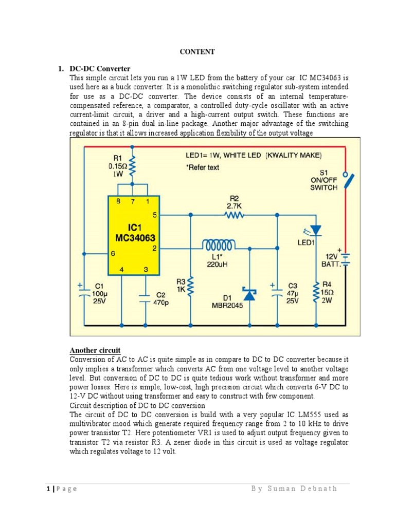 DC-DC Converter: Content | PDF | Direct Current | Amplifier