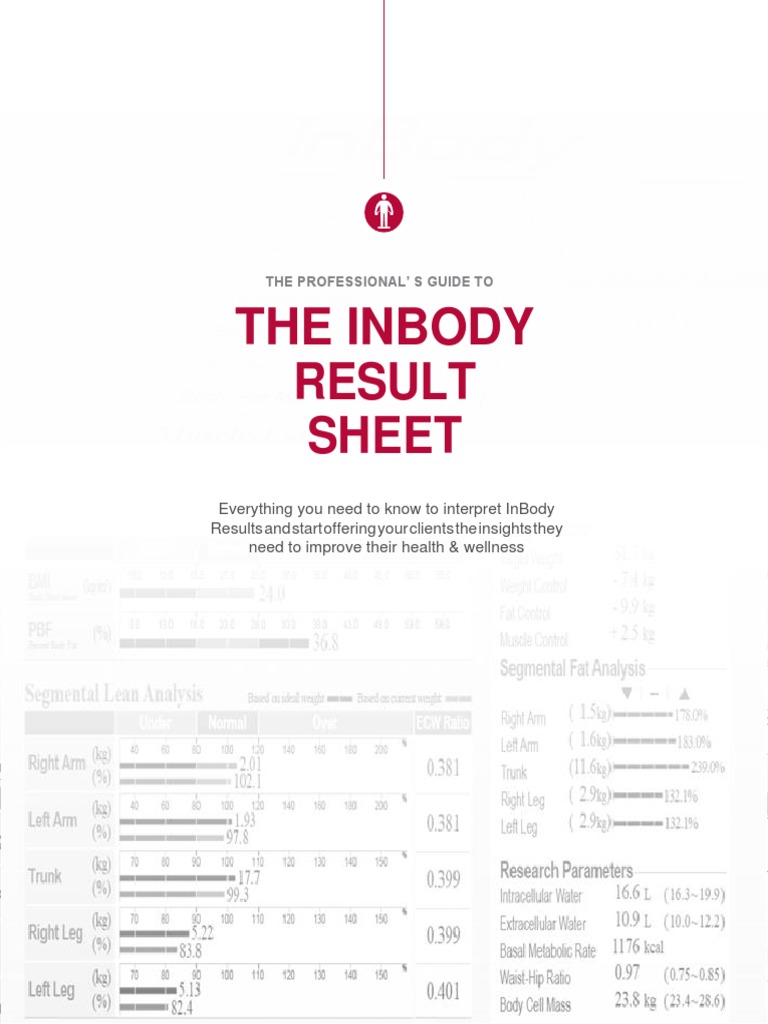 The Inbody Result Sheet: The Professional' S Guide To | PDF | Body Mass ...