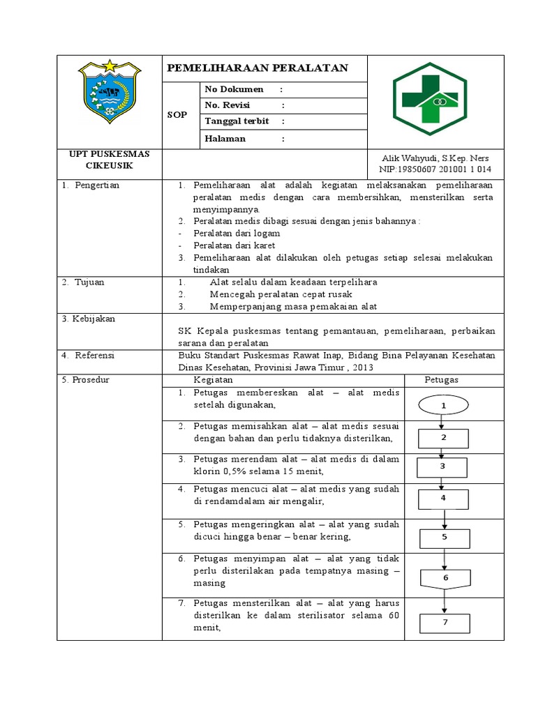 SOP Pemeliharaan Peralatan | PDF