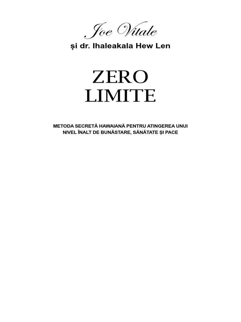 Joe Vitale - Zero Limite | PDF