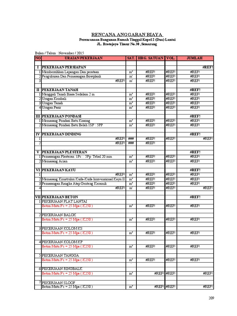 Rab Gedung Pertemuan 3 Lantai | PDF