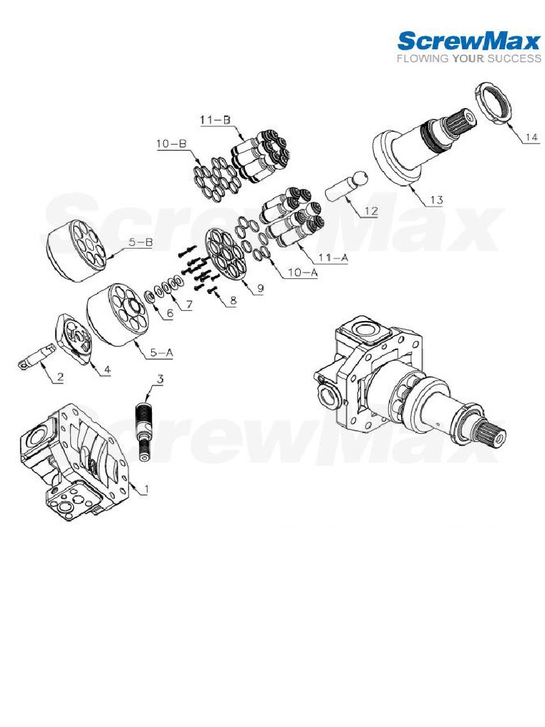 Rexroth A6VM107 Piston Motor Rotating Group | PDF