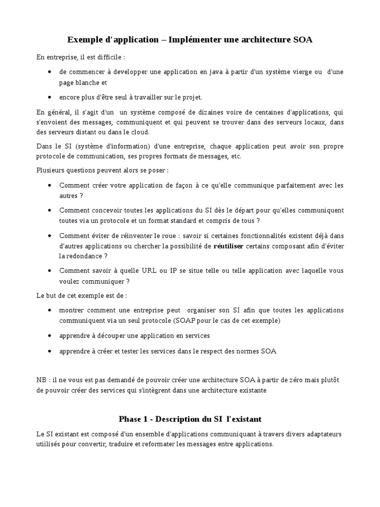 Implémentation SOA : Guide Pratique | PDF | Architecture orientée services | Service web