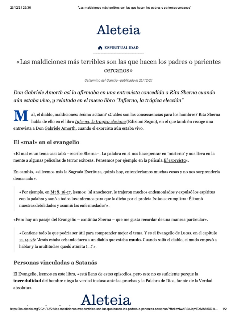 Las Maldiciones Más Terribles Son Las .. | PDF