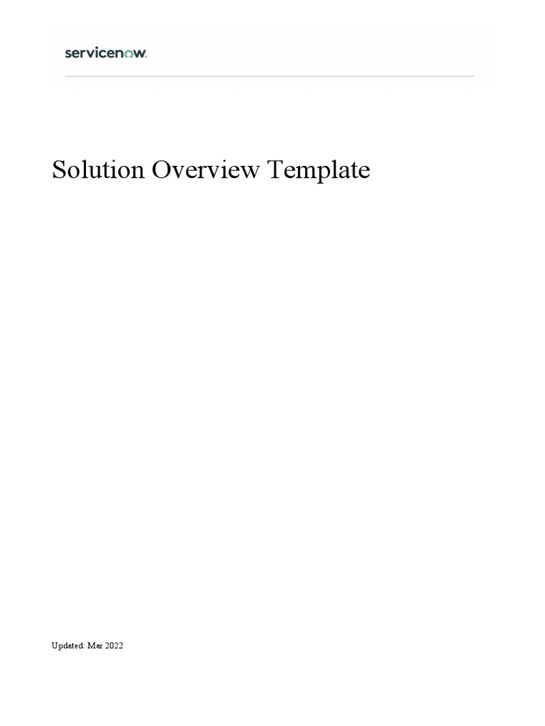 Solution Overview Template | PDF | Transport Layer Security | Backup