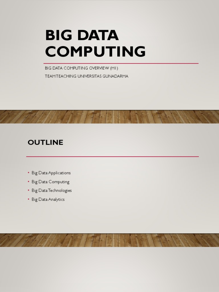 Kuliah M1 - TEKREK - Komputasi Big Data | PDF | Databases | Big Data