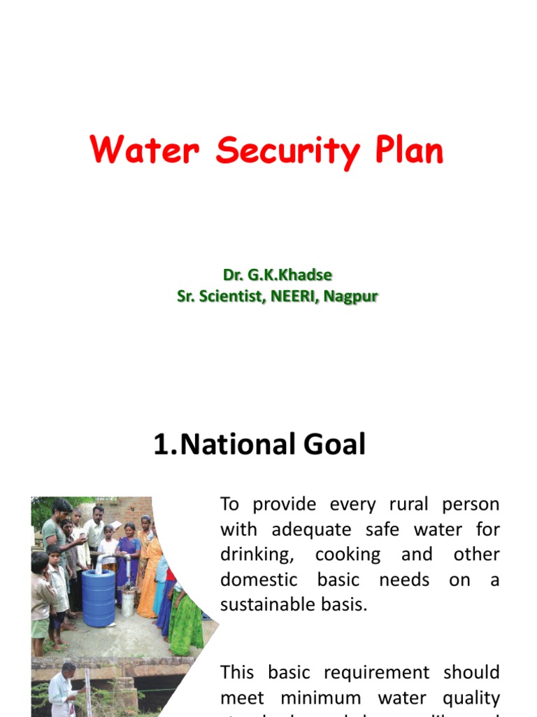 Water Security Plan | PDF | Survey Methodology | Drinking Water