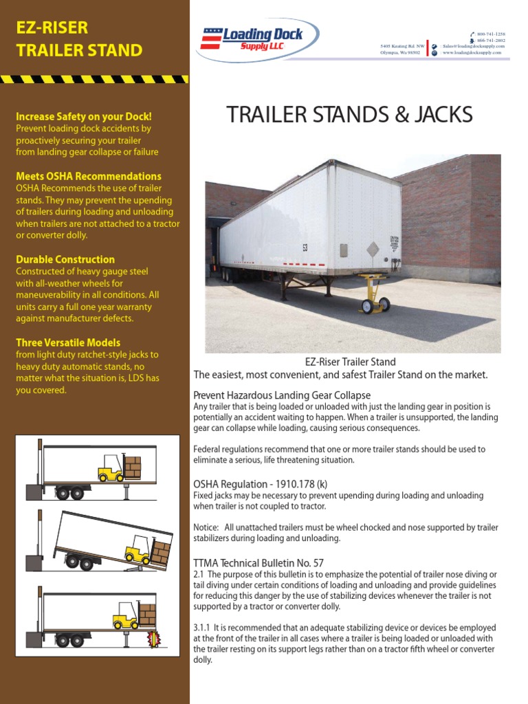Trailer Stands & Jacks: Ez-Riser Trailer Stand | PDF | Trailer (Vehicle ...