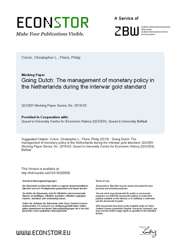 Going Dutch: The Management of Monetary Policy in The Netherlands ...
