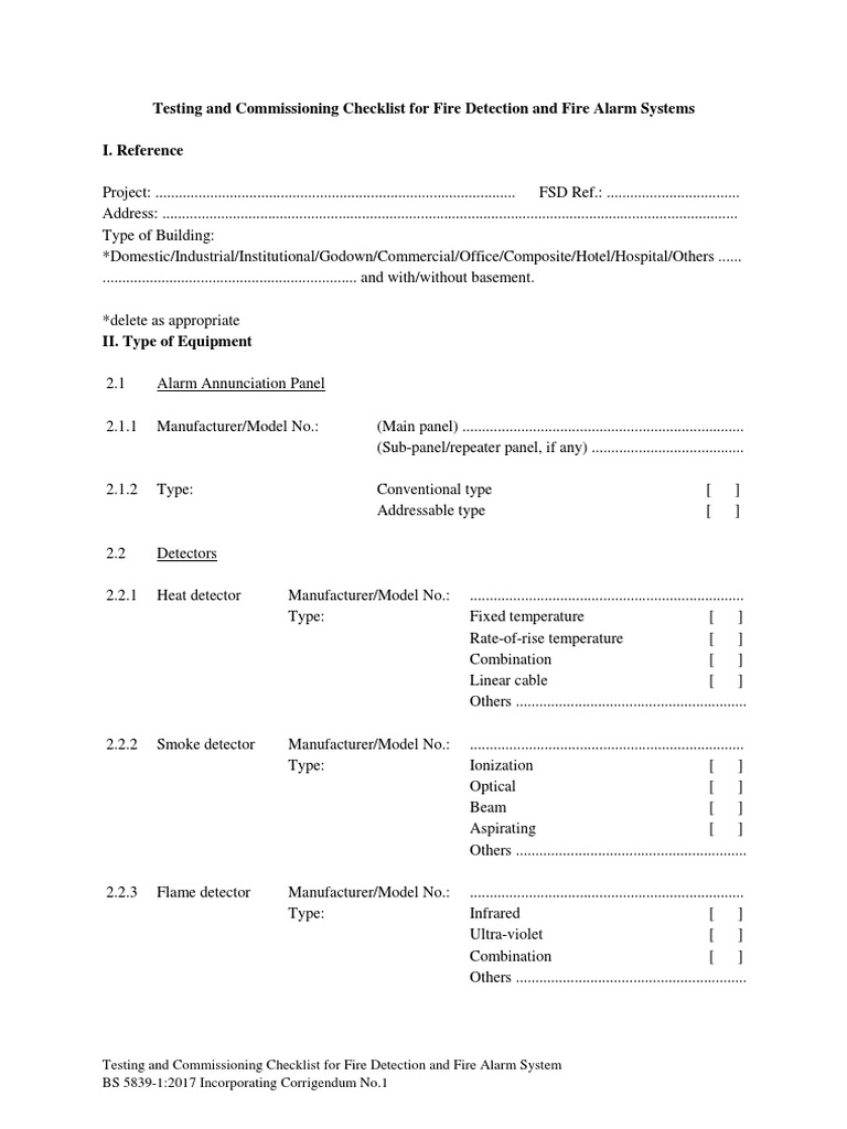 Revised TC Checklist FireAlarm DetectionSystems Eng 20210617 165858 | PDF