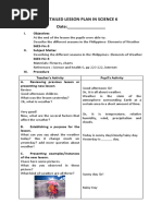 Detailed Lesson Plan in Weather Science Grade 4 Cell Group 6 | PDF ...