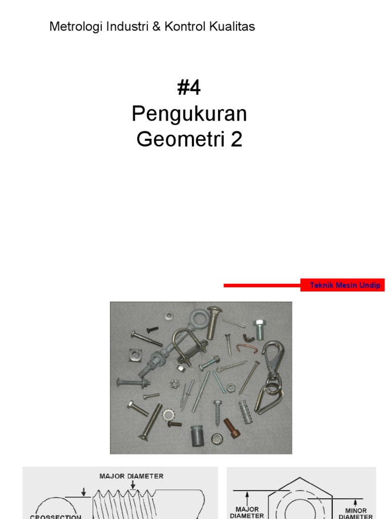 Metrologi dan Pengukuran Geometri | PDF | Screw | Gear