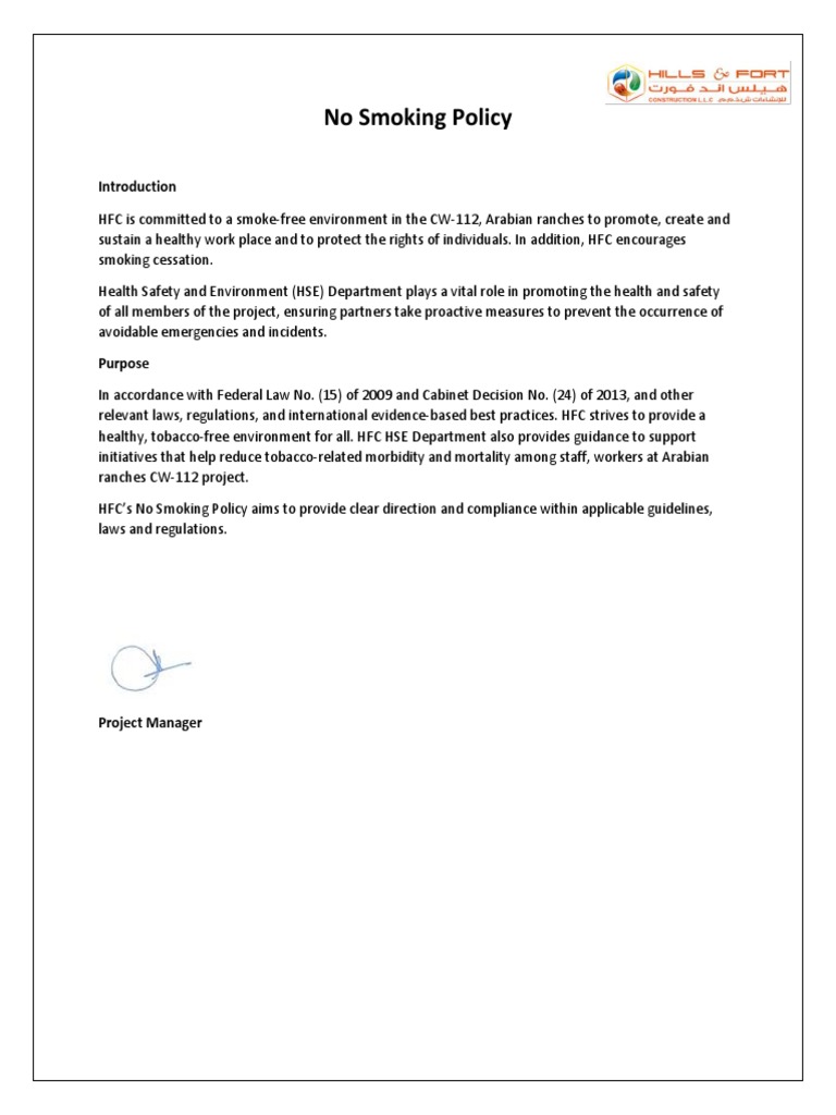 No Smoking Policy | PDF