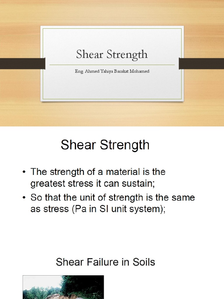 Shear Strength | PDF | Geotechnical Engineering | Soil Science