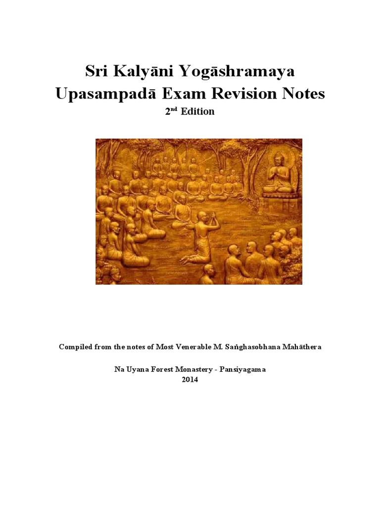 SKYS - Upasampada Exam Revision Notes - 2nd Ed Unicode | PDF | Gautama ...