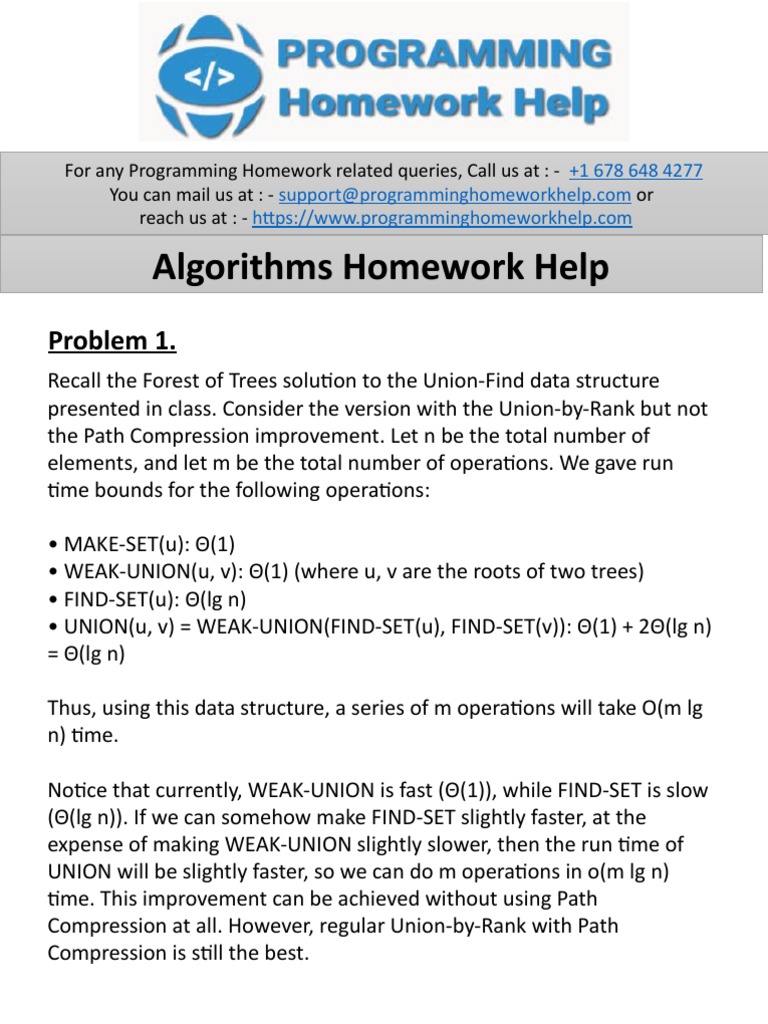 Algorithm Homework Help Pdf Time Complexity Mathematics