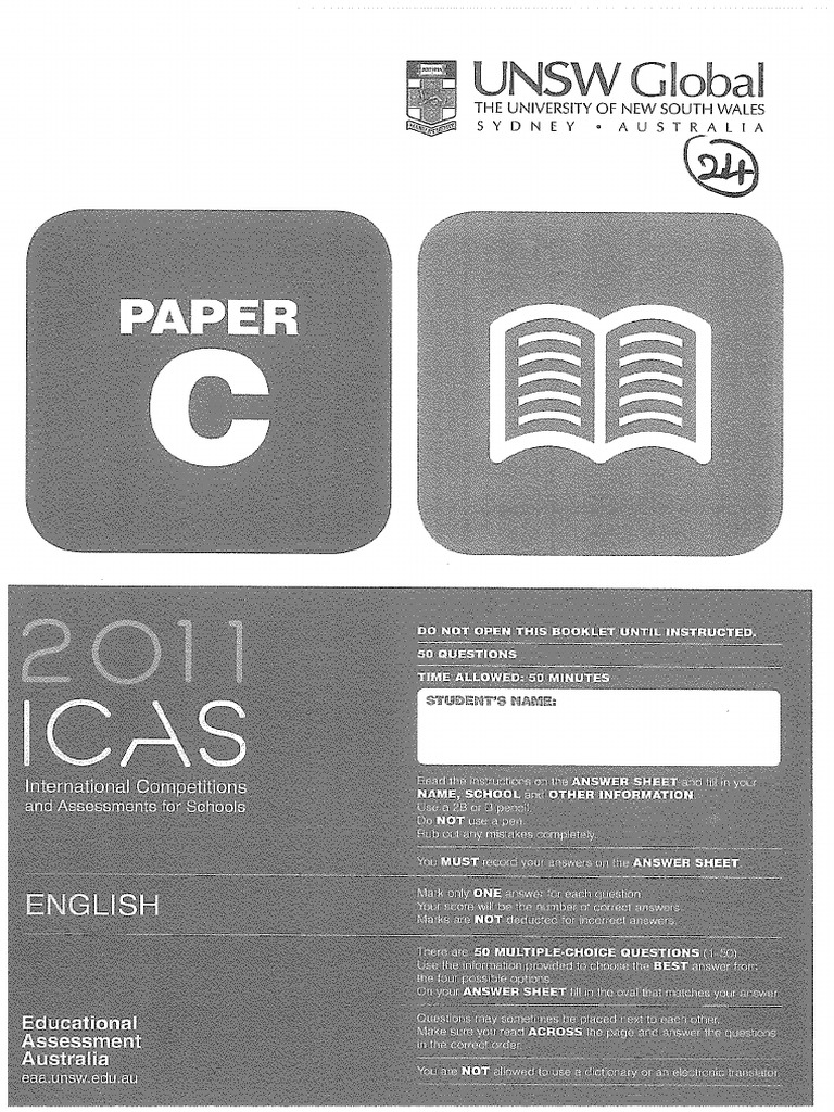 2011 ICAS English Paper C | PDF