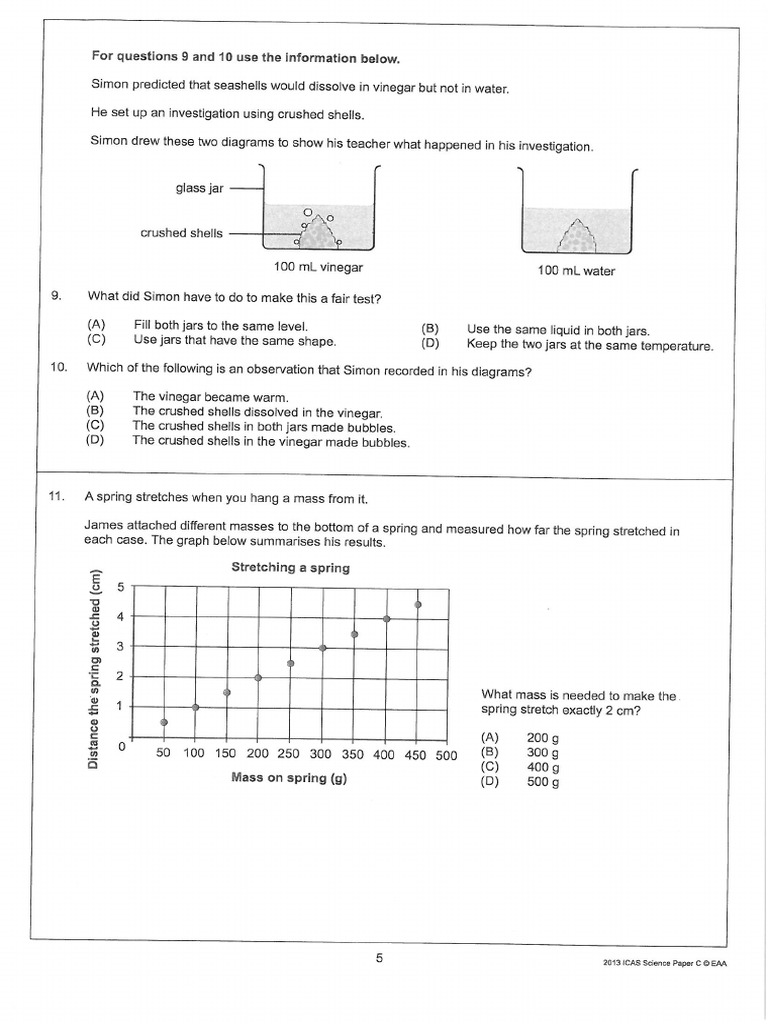 2013 ICAS Science Paper C | PDF