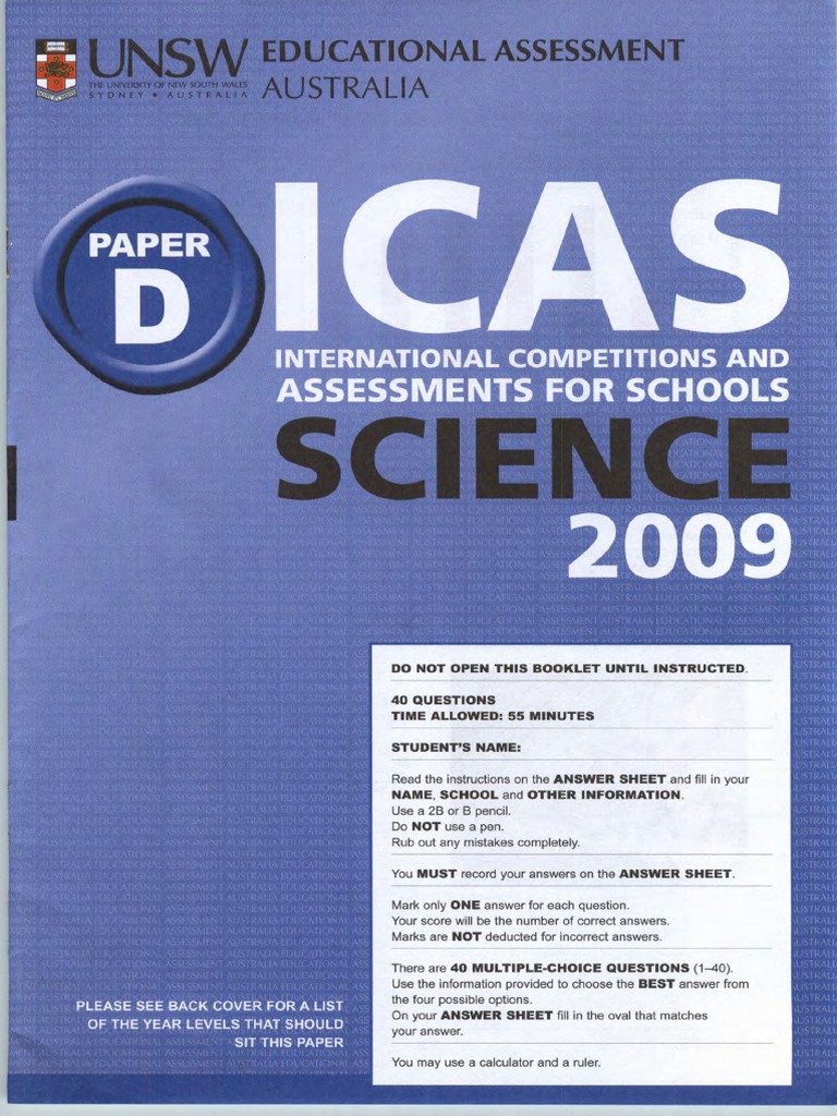 2009 ICAS Science Paper D | PDF
