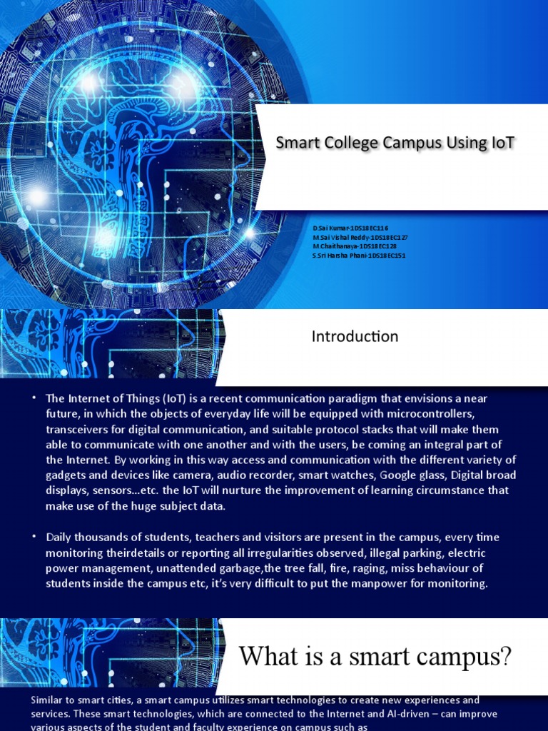 Smart College Campus Using IoT | PDF | Internet Of Things | Barcode