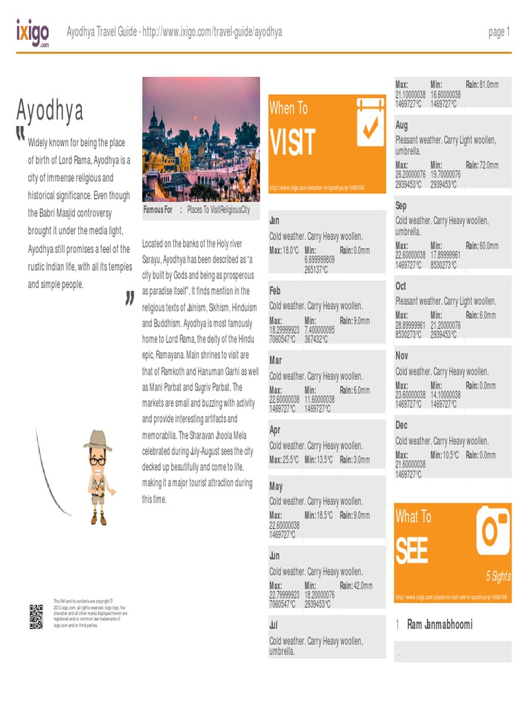 Ayodhya Travel Guide | PDF | Rama | Indian Religions