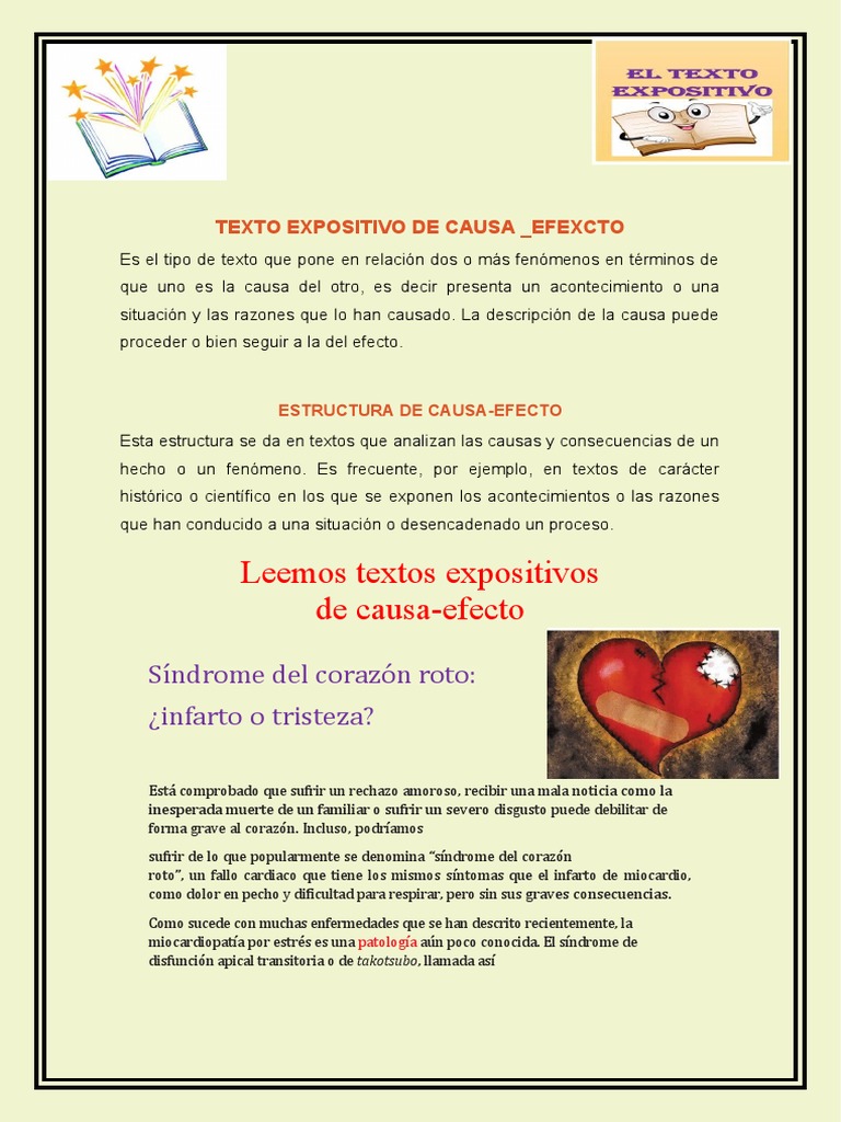 Texto Expositivo: Causa y Efecto | PDF | Infarto de miocardio | Músculo ...