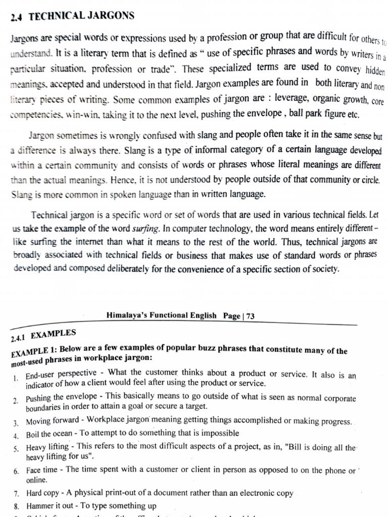 Technical Jargons | PDF | Jargon | Slang