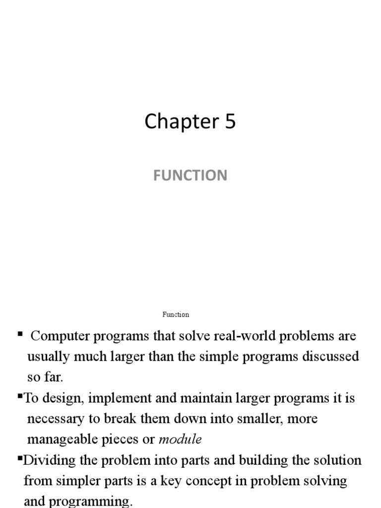 Chapter 5 Download Free Pdf Parameter Computer Programming Subroutine 