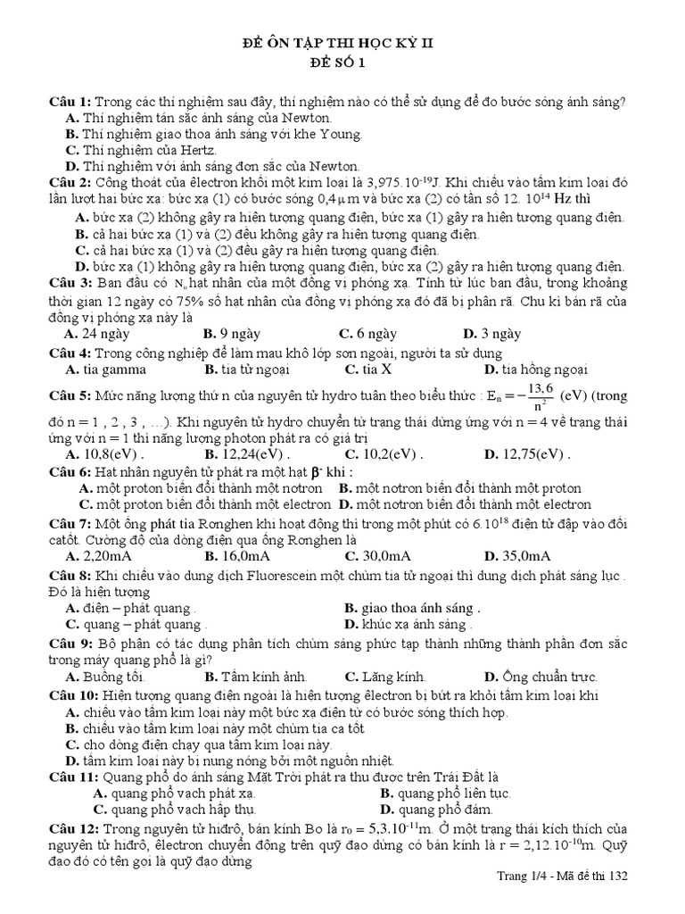 De On Thi Hkii 1 | PDF