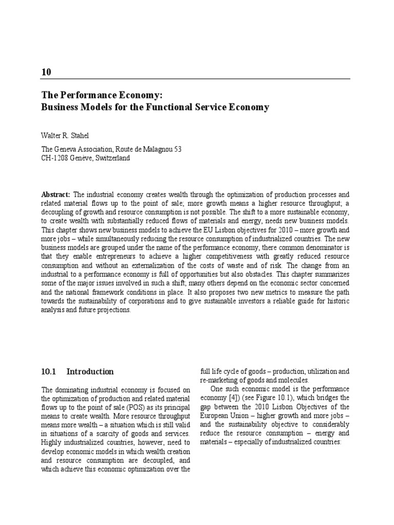 The Performance Economy | PDF