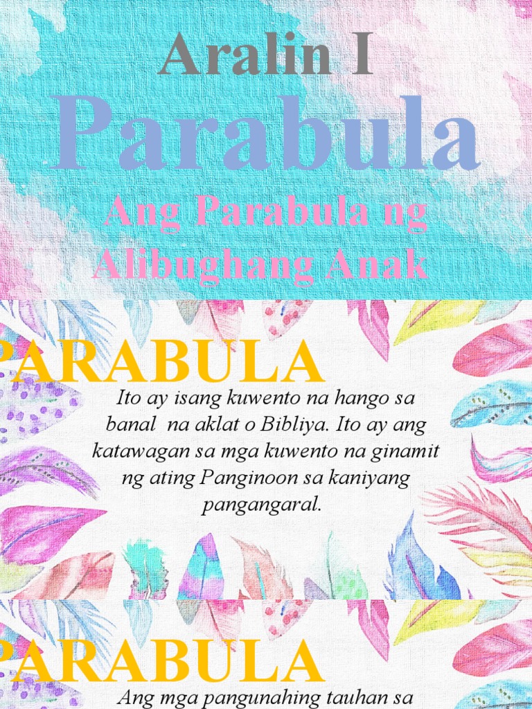 Fil 9 Introduksiyon Sa Parabula | PDF