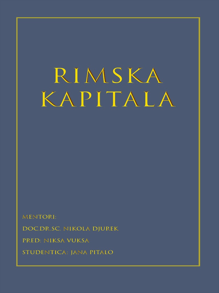 Rimska Kapitala Knjiga | PDF