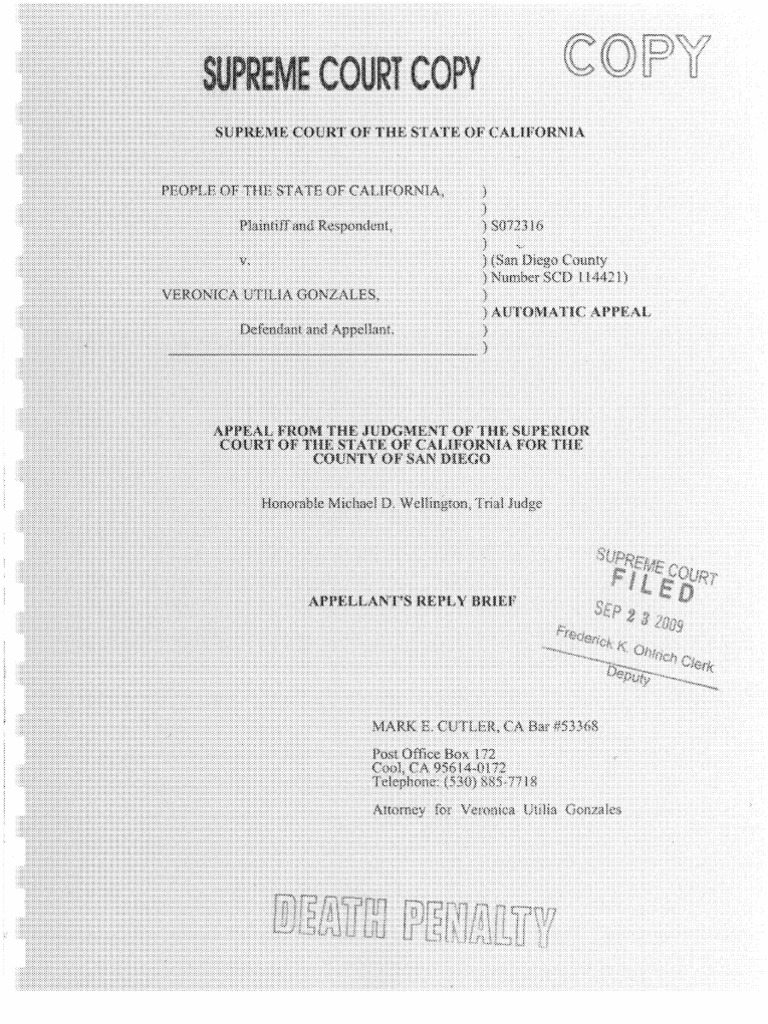 Veronica Gonzales Appellants Reply Brief Genevieve Monique "Genny ...