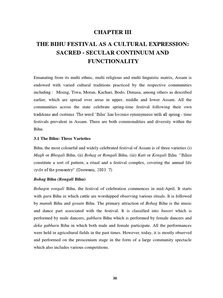 Bihu Festival As A Cultural Expression | PDF