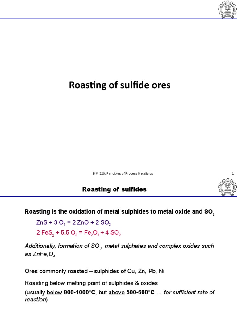Roasting Process of Sulfide Ores | PDF | Phase (Matter) | Copper
