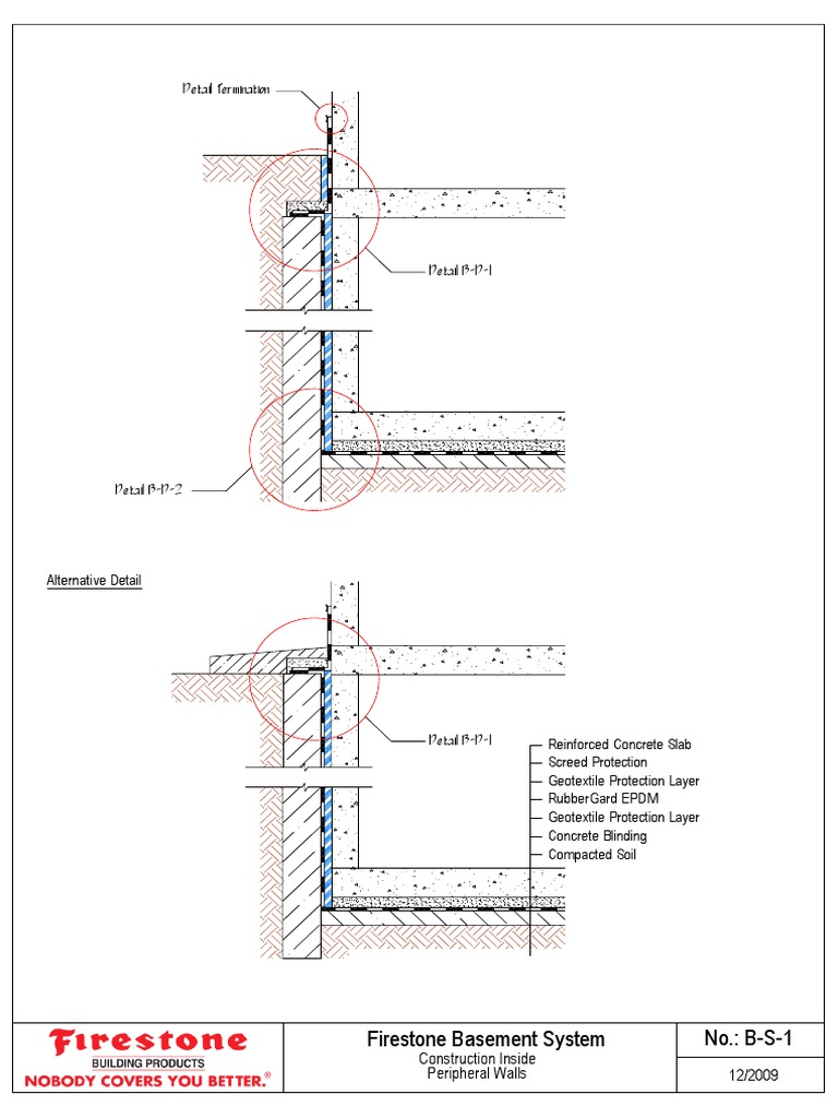 Firestone Basement Waterproofing System Construction Details | PDF ...