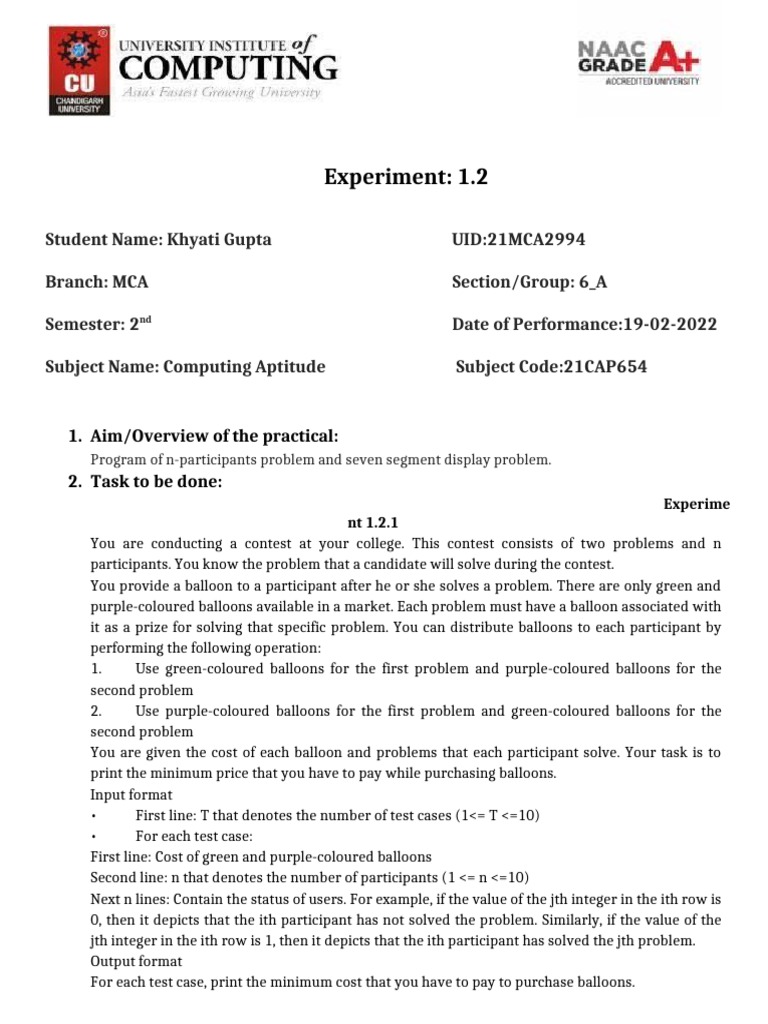 Computing Aptitude ws3 | PDF | Applied Mathematics | Computing