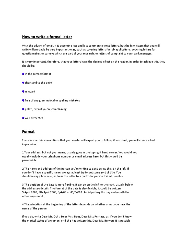 How To Write A Formal Letter | PDF | Linguistics | Linguistic Morphology