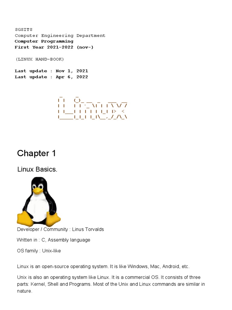 Linux Commands Handbook Pdf Computer Programming Computer Engineering 0113