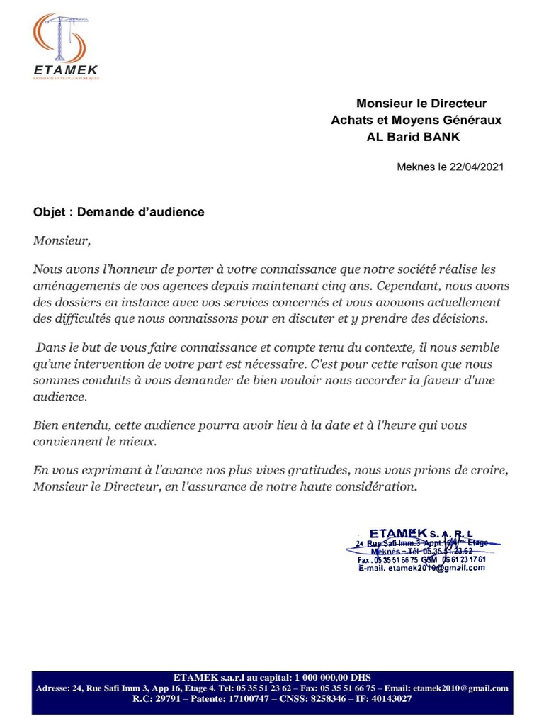 Demande D'audience | PDF