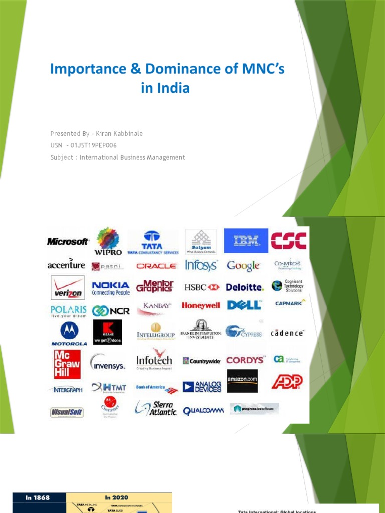Importance & Dominance of MNC's in India | PDF | Multinational ...