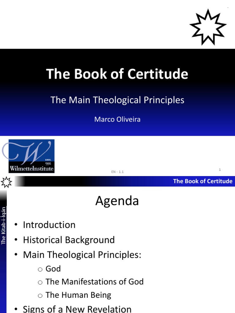 Main Theological Principles of Certitude | PDF | Bahá'í Faith ...