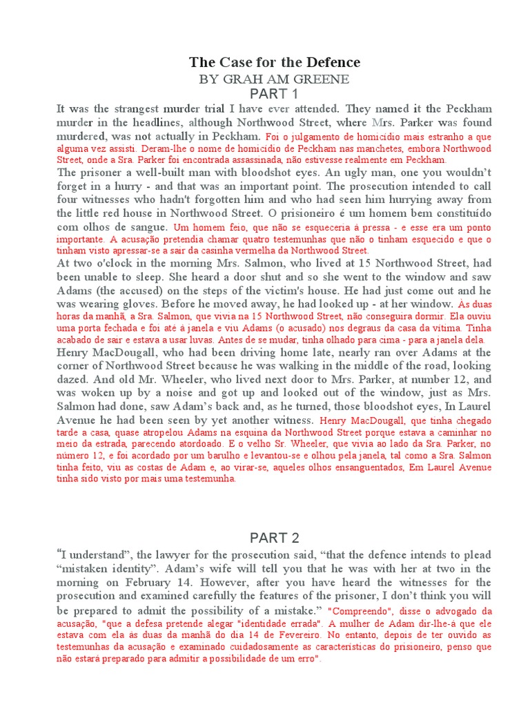 The Case For The Defence | PDF