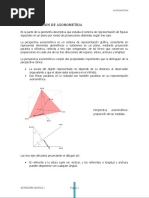 Proyección Dimétrica | PDF | Perspectiva (Gráfica) | Geometría