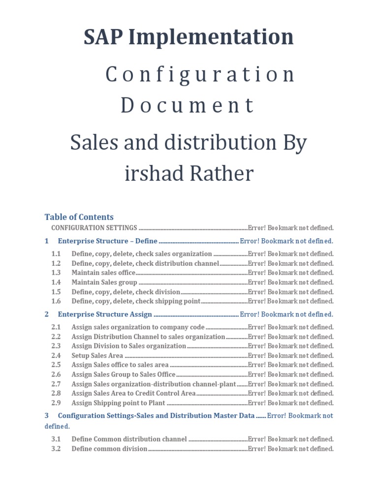 SAP SD Configuration Guide | PDF | Computers