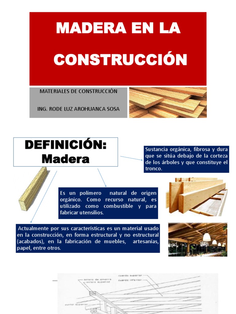 Propiedades y Usos de la Madera en Construcción | PDF | Madera | Tallo ...