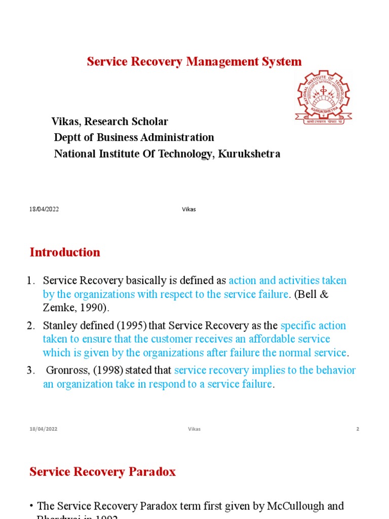 Service Recovery in Hospitality Management | PDF | Business